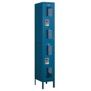 Locker Metálico Ventilado Simple de 2 puerta Azul